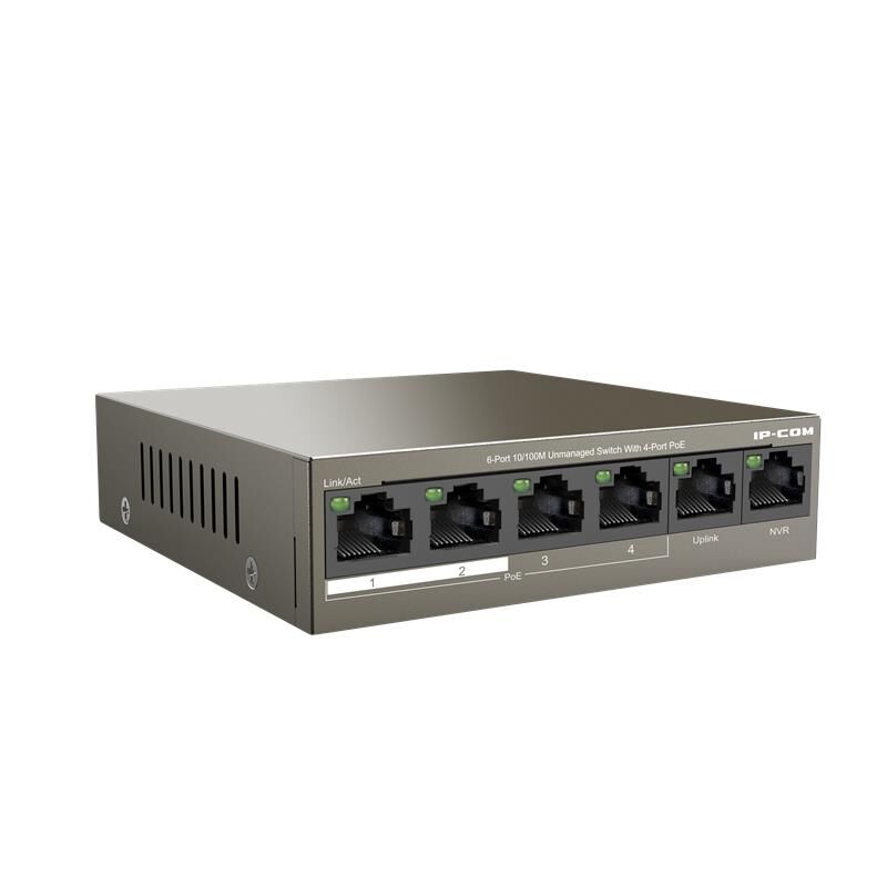 IP-COM F1106P-4-63W 4 PORT 10/100+2X10/100 UPLINK METAL KASA 58W POE ...